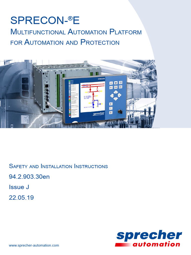 94.2.903.30en - J - Beipack SPRECON-CuP - Monitor | PDF | Capacitor ...