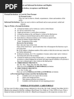 Class 12 - English - Writing Skill - Invitations and Replies - Format ...