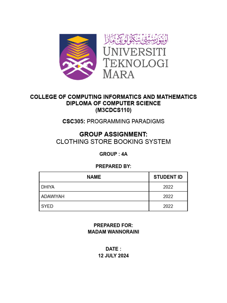 CSC305 Final Report (Group Project) | PDF | Pricing | Customer