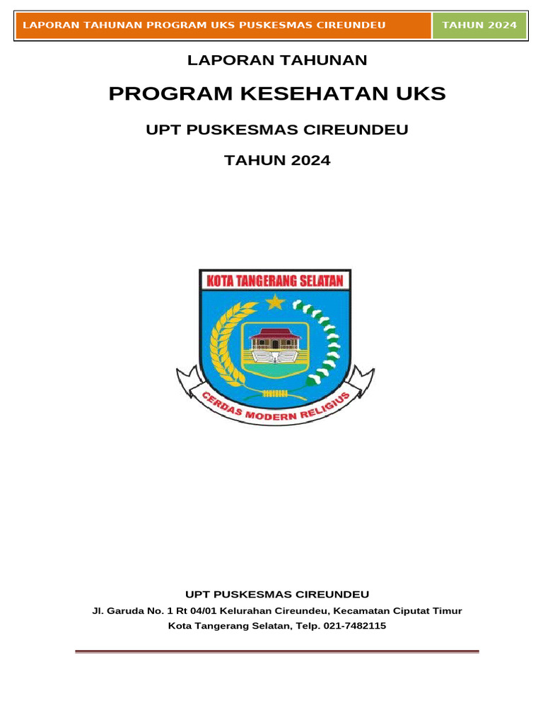 Laporan Tahunan UKS 2024 | PDF