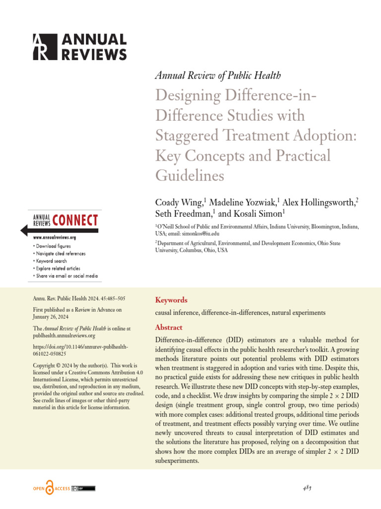 Designing Difference-inDifference Studies With Staggered Treatment ...