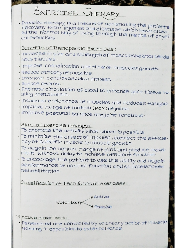 Exercise Therapy | PDF