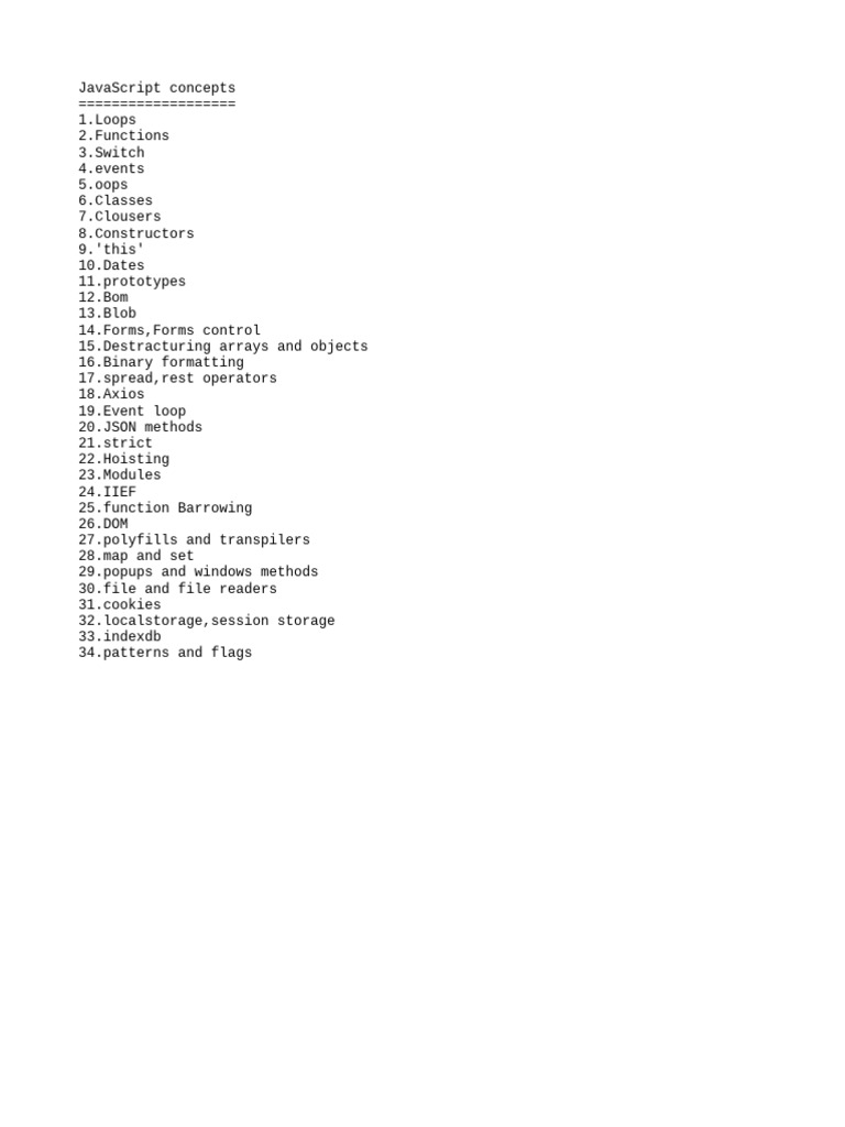 Javascript Concepts | PDF