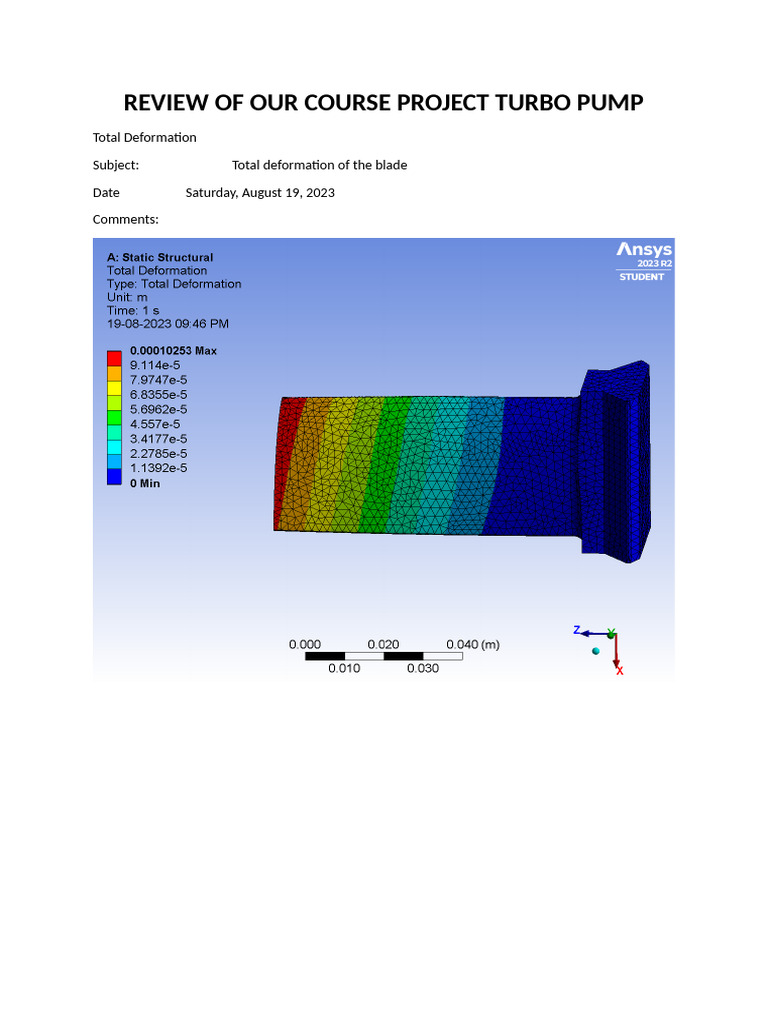 Course Project Review: Turbo Pump Analysis | PDF