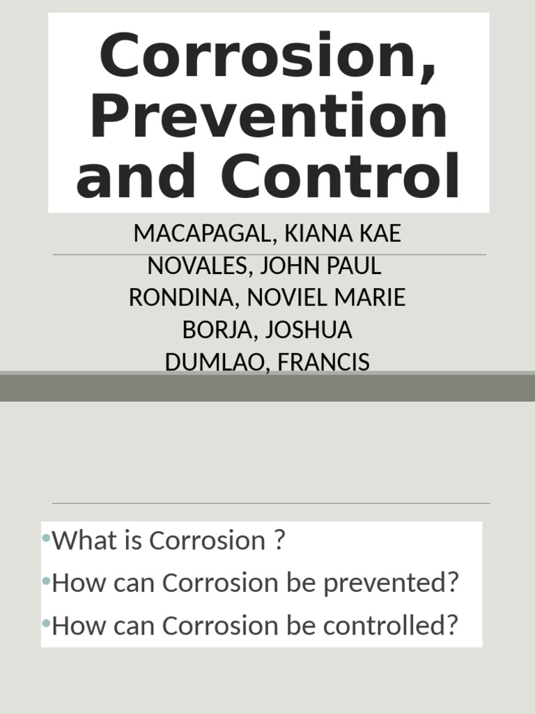 Corrosion Prevention and Control | PDF | Corrosion | Stainless Steel