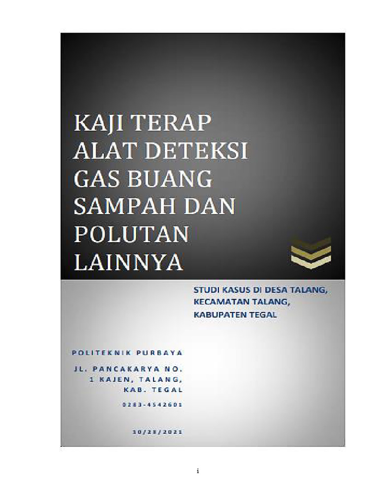 Titiek Kaji Terap Alat Deteksi Gas Buang Sampah Dan Polutan Lain | PDF