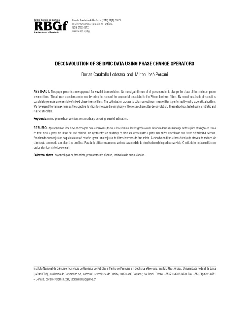 Seismic Data Deconvolution Techniques | PDF | Mathematical Analysis | Signal Processing