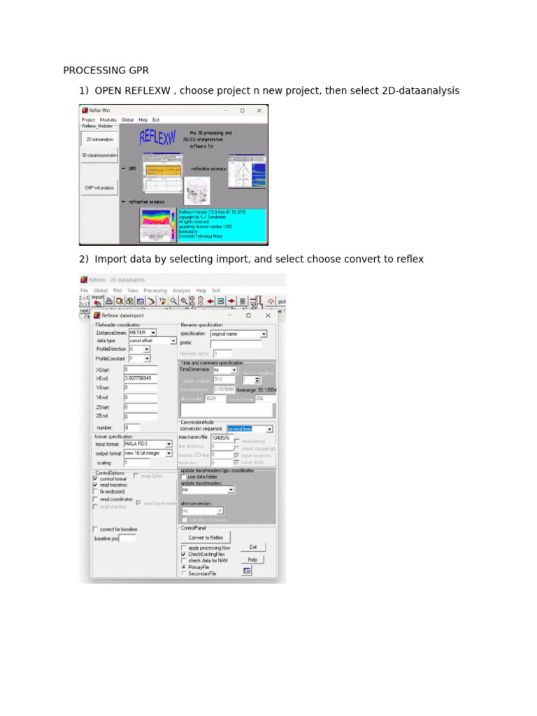 Processing Gpr | PDF