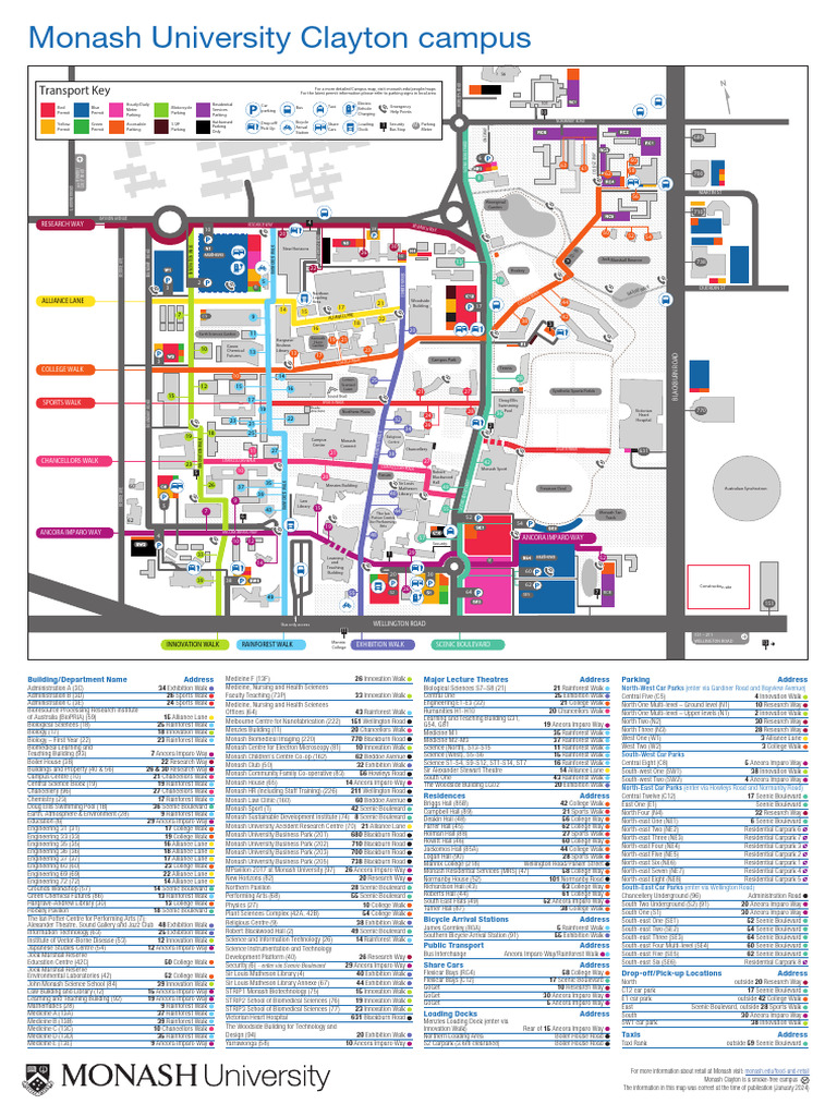 Clayton Campus Map | PDF | Vehicles | Land Transport