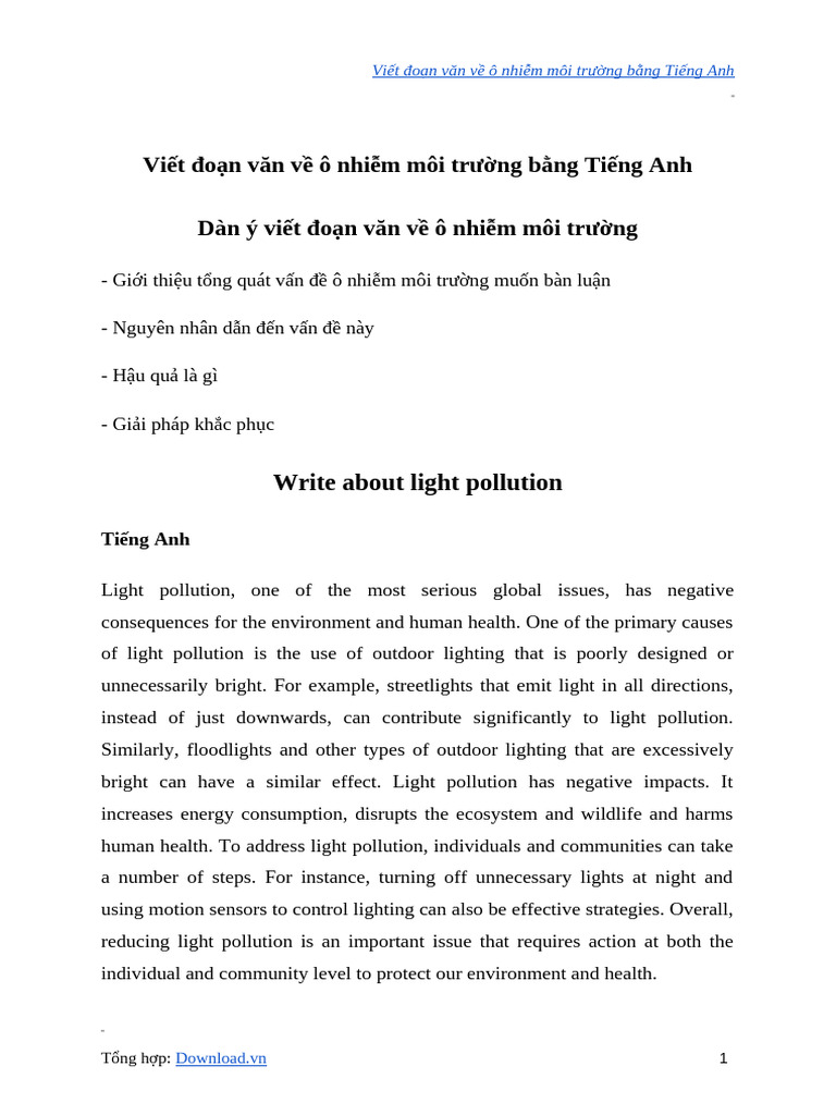 Viet-doan-van-ve-o-nhiem-moi-truong-bang-tieng-anh | PDF