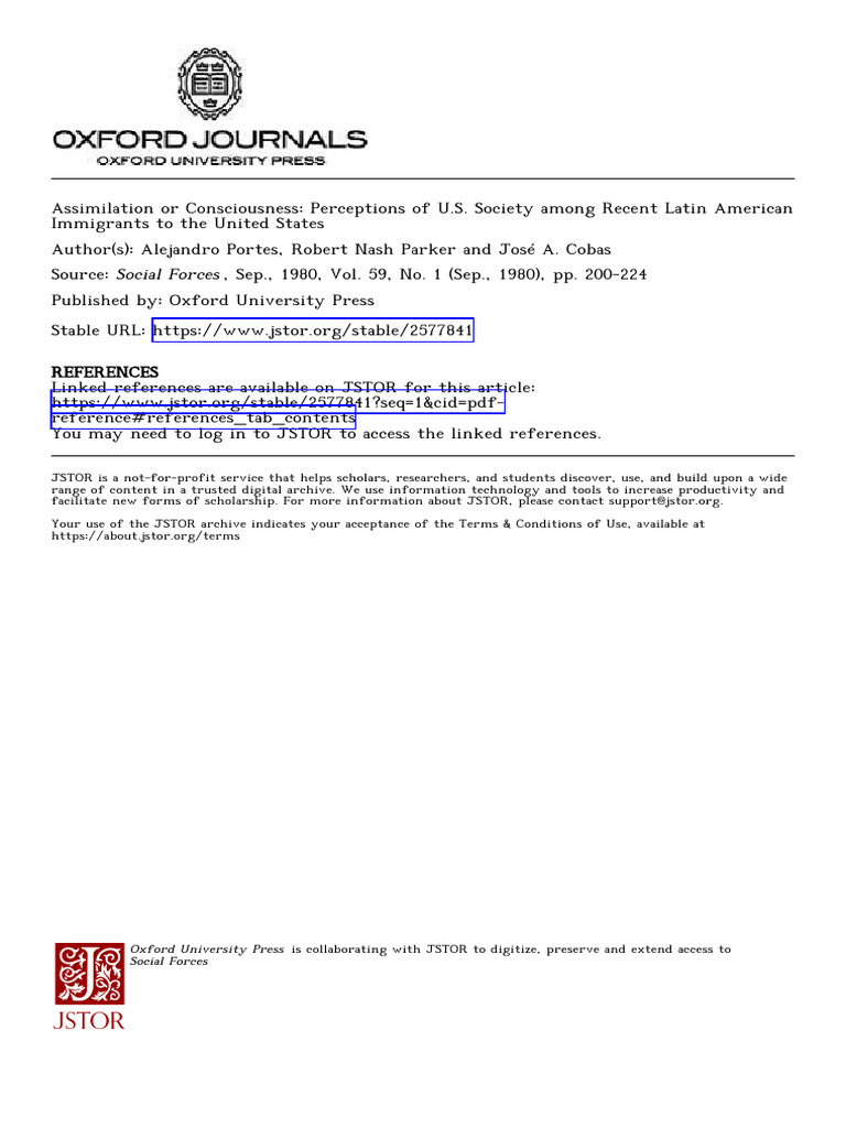 Assimilation or Consciousness - Perceptions of U.S. Society Among ...