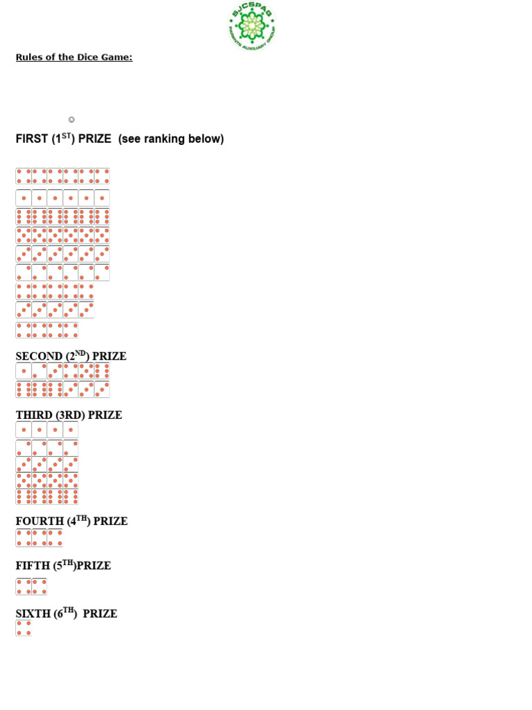 Rules of the Dice Game | PDF
