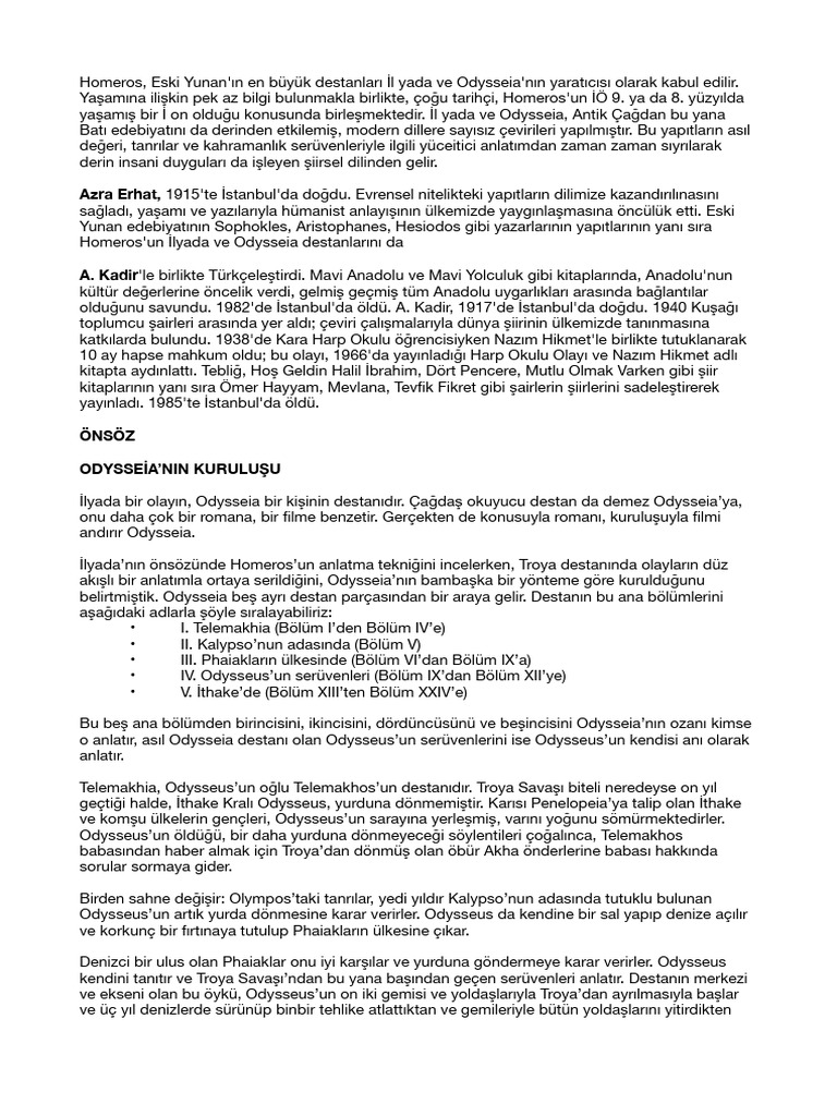 Odysseia Homeros 1-10 | PDF