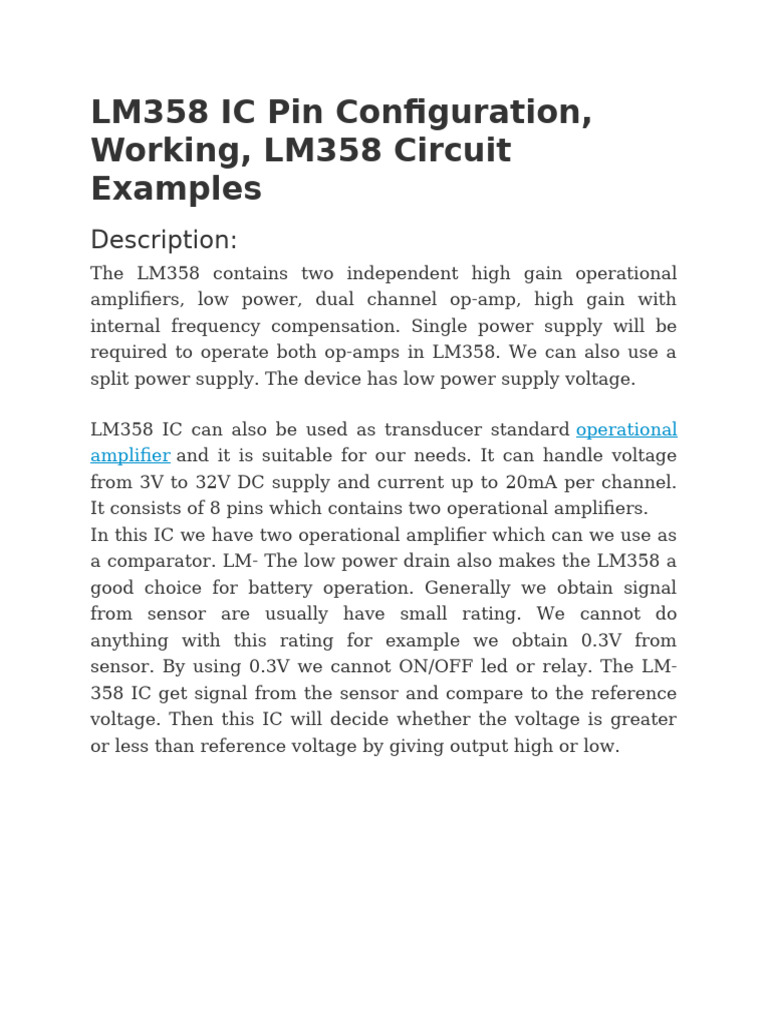 lm35 | PDF | Operational Amplifier | Amplifier