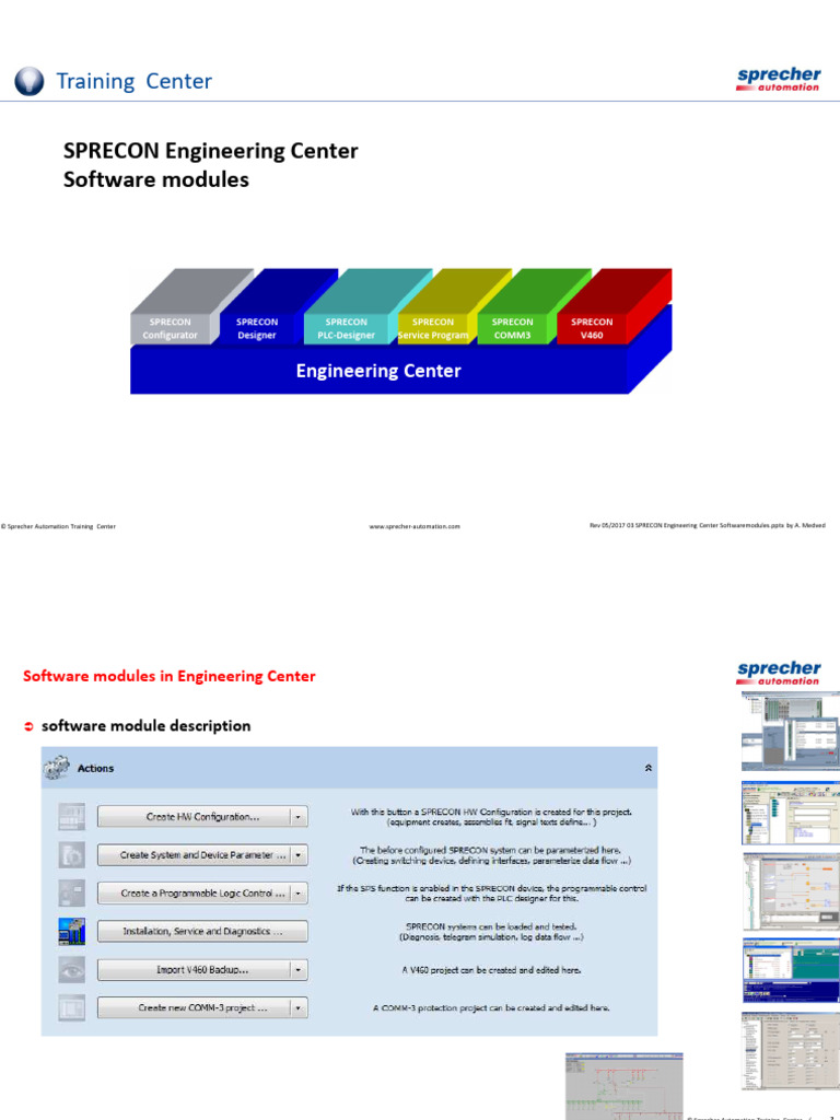 03 SPRECON Engineering Center Software Modules | PDF | Microsoft ...