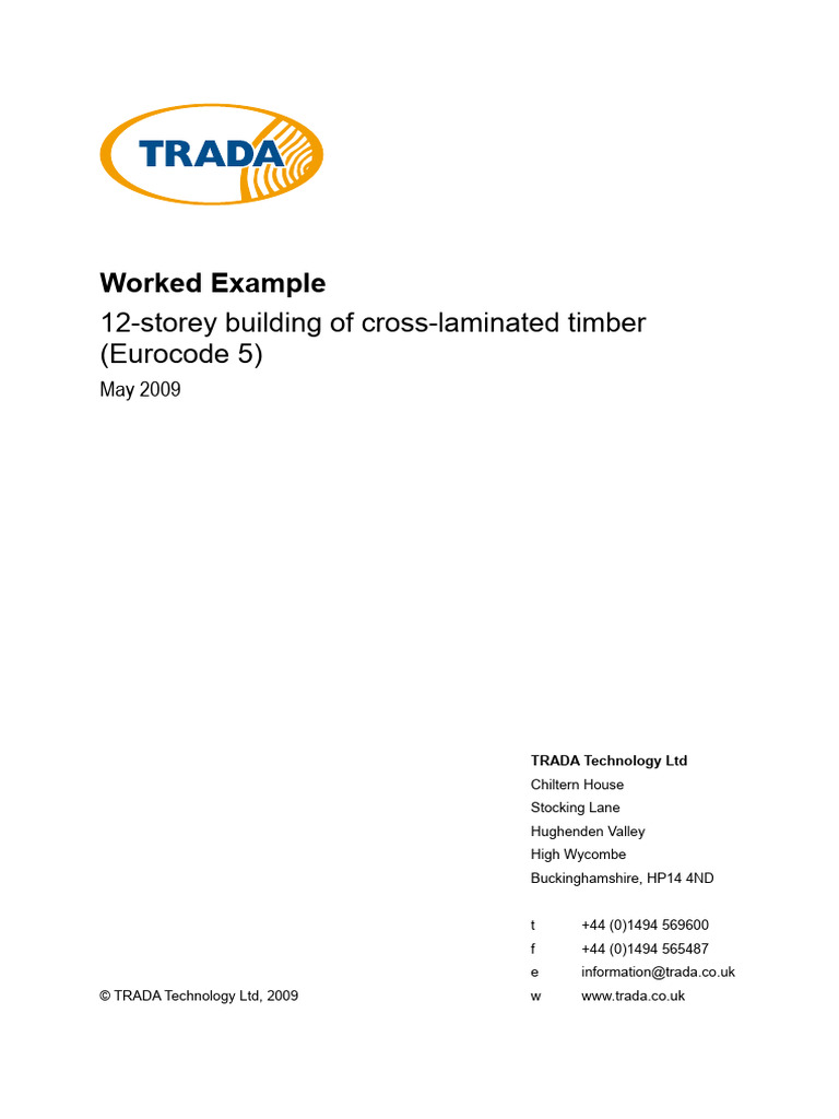 TRADA - Worked Example - 12 Storey Building of Cross Laminated Timber ...