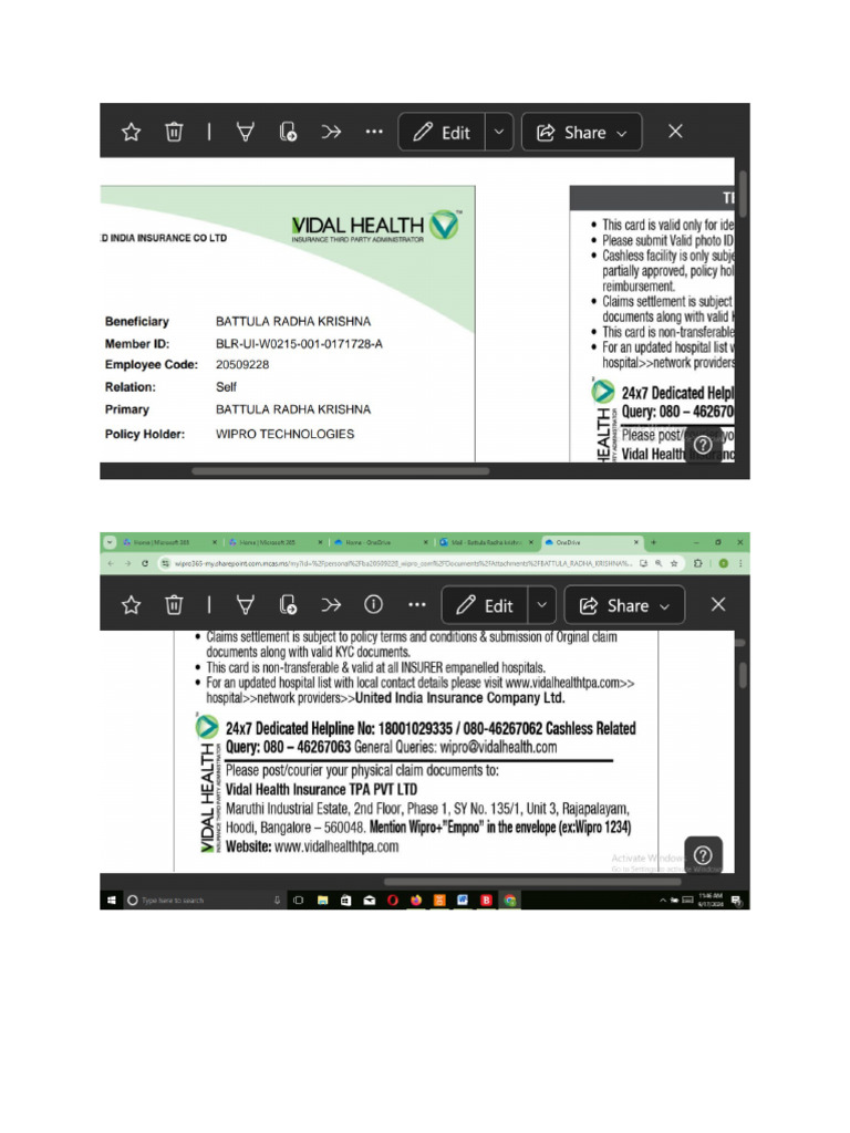 Health Insurance Vidal United | PDF