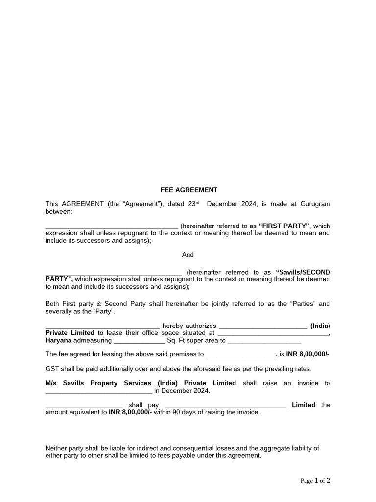 Fee Letter | PDF