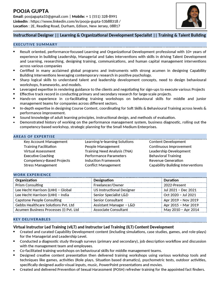 Pooja Gupta - Learning & DevelopmentSpecialist - Corporate Training ...