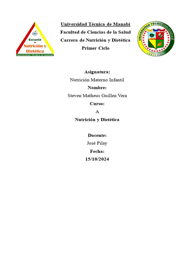 Evaluación Nutricional Pediátrica | PDF | Dietético | Alimentos