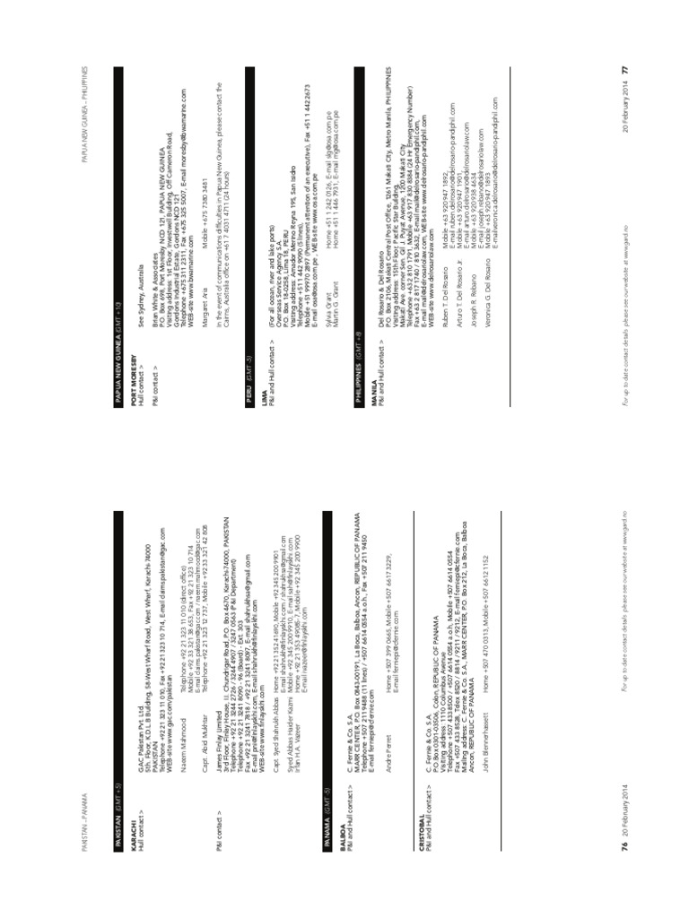 Gard List of Correspondents 2014 (P - Z) | PDF | Computing ...