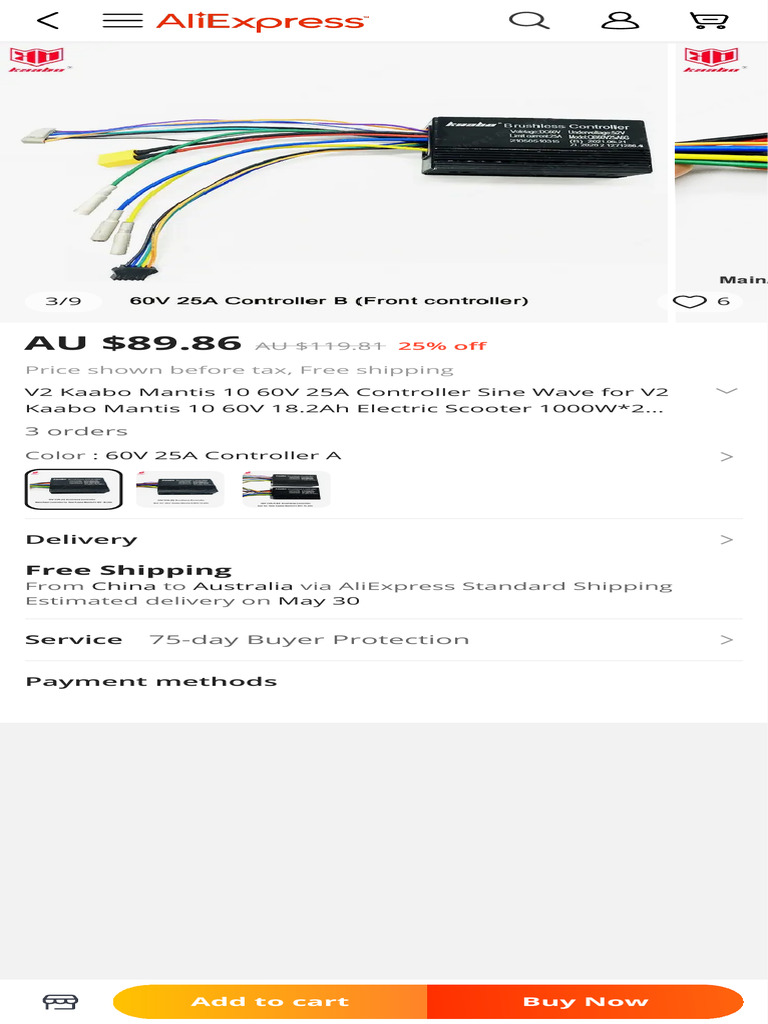 Kaabo Mantis 10 Controller 60v Mantis 10 Scooter Controller - Mantis10 ...