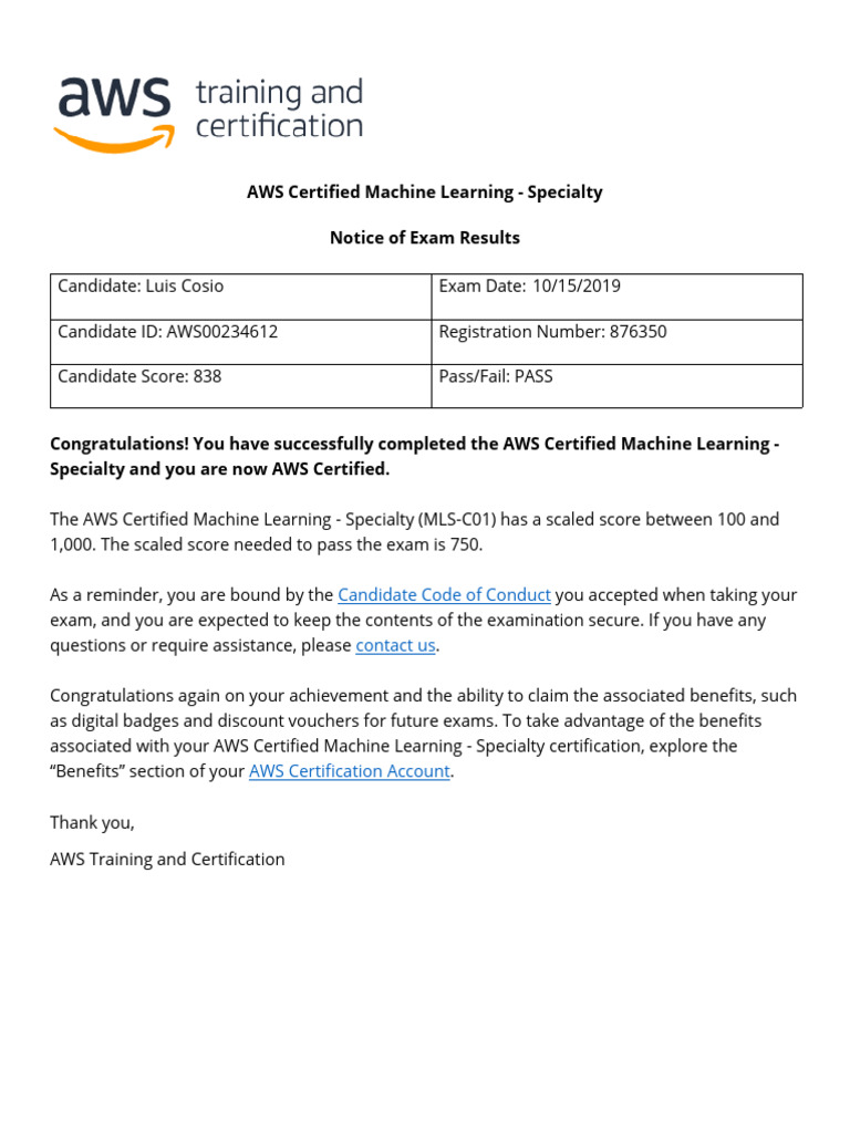 AWS Certified Machine Learning - Specialty | PDF | Machine Learning ...