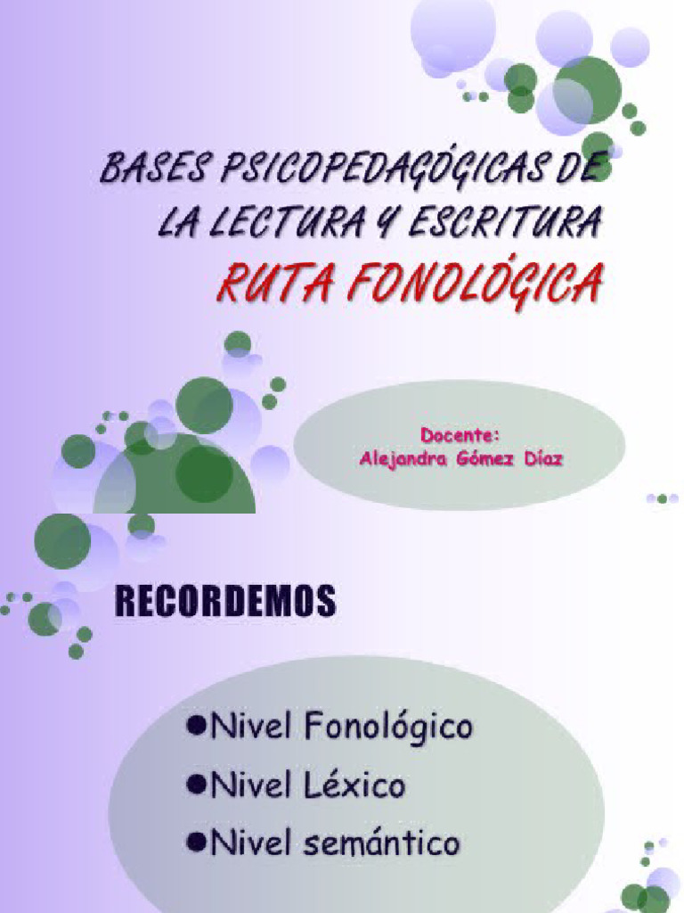 Lectura Ruta Fonológica | PDF