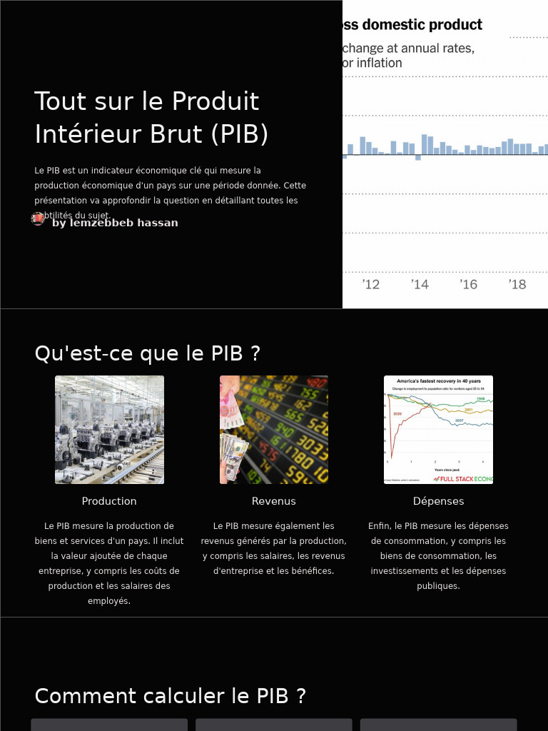 Tout Sur Le Produit Interieur Brut PIB | PDF | Produit intérieur brut | Économie