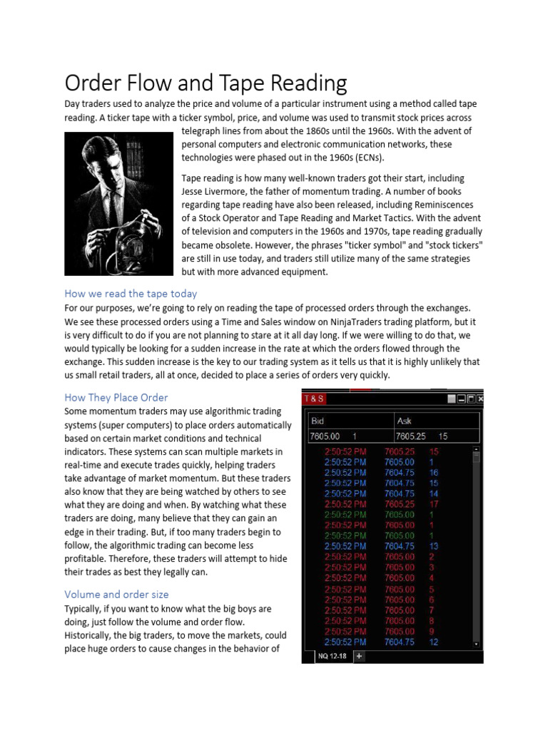 Tape Reading for Modern Traders | PDF | Algorithmic Trading | Day Trading