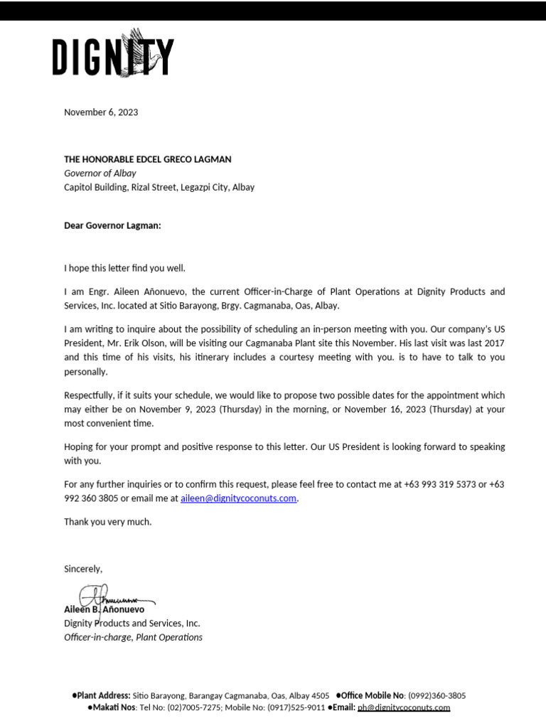 Letter to the Governor | PDF