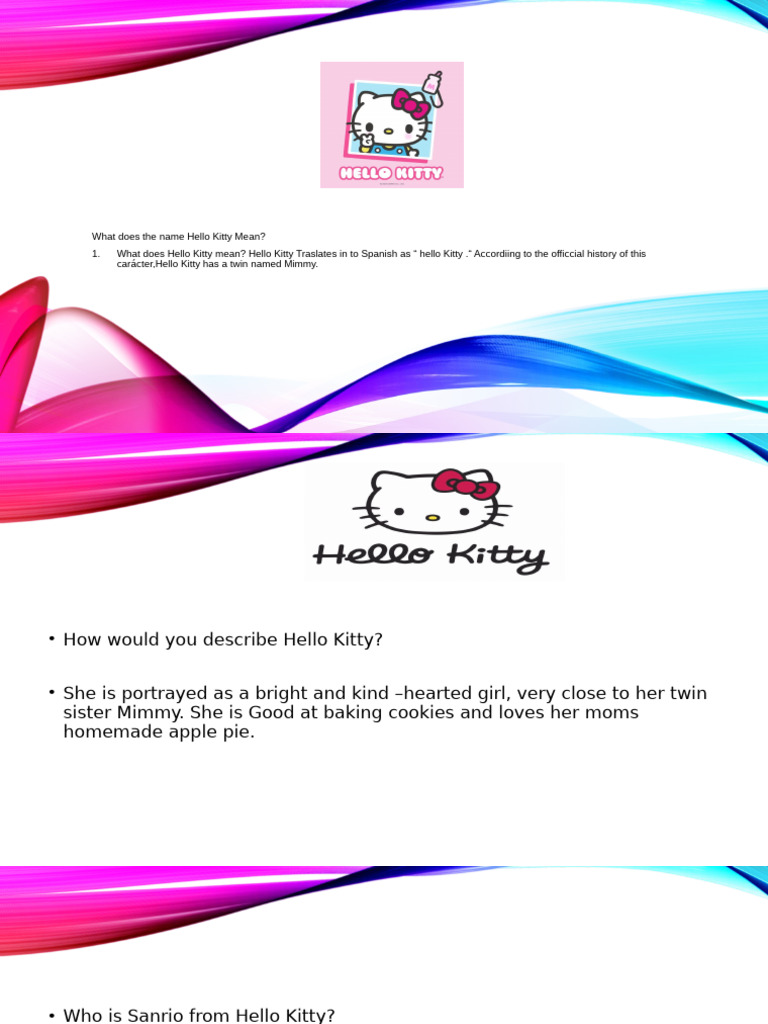Meaning and History of Hello Kitty | PDF