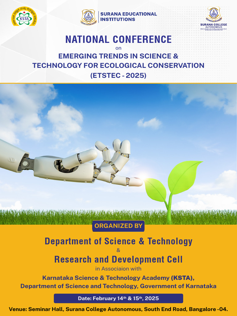 SCIENCE & TECHNOLOGY FOR ECOLOGICAL CONSERVATION - Brochure 12 | PDF ...