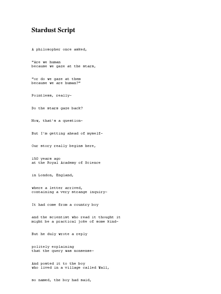 Stardust Script | PDF