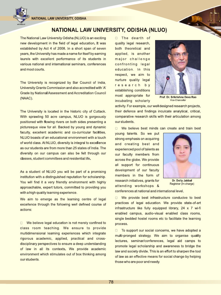 NLU Odisha NLUO National Law University | PDF
