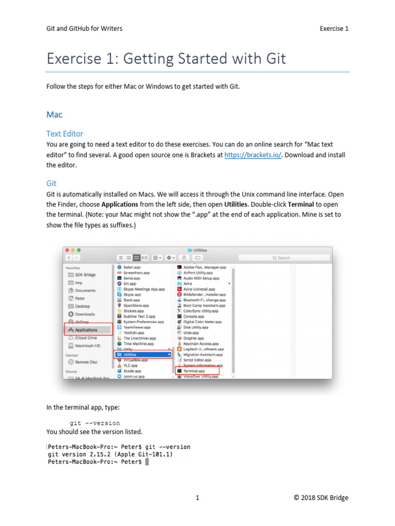 Exercise+1+Getting+Started+Git | PDF | Microsoft Windows | Command Line Interface