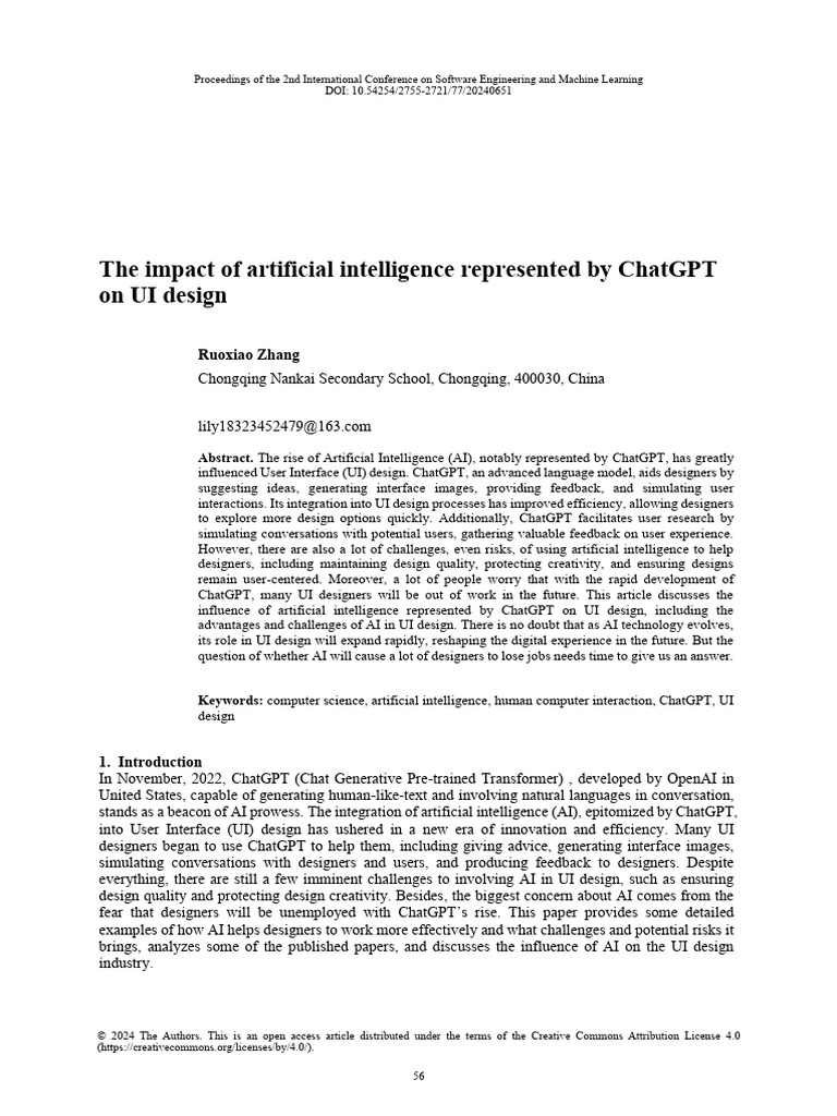 The Impact of Artificial Intelligence Represented | PDF | User Interface | Artificial Intelligence