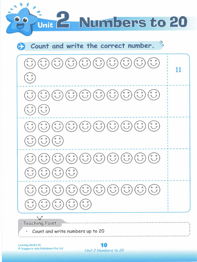Learning Maths K1 Unit-2 Number To 20 | PDF