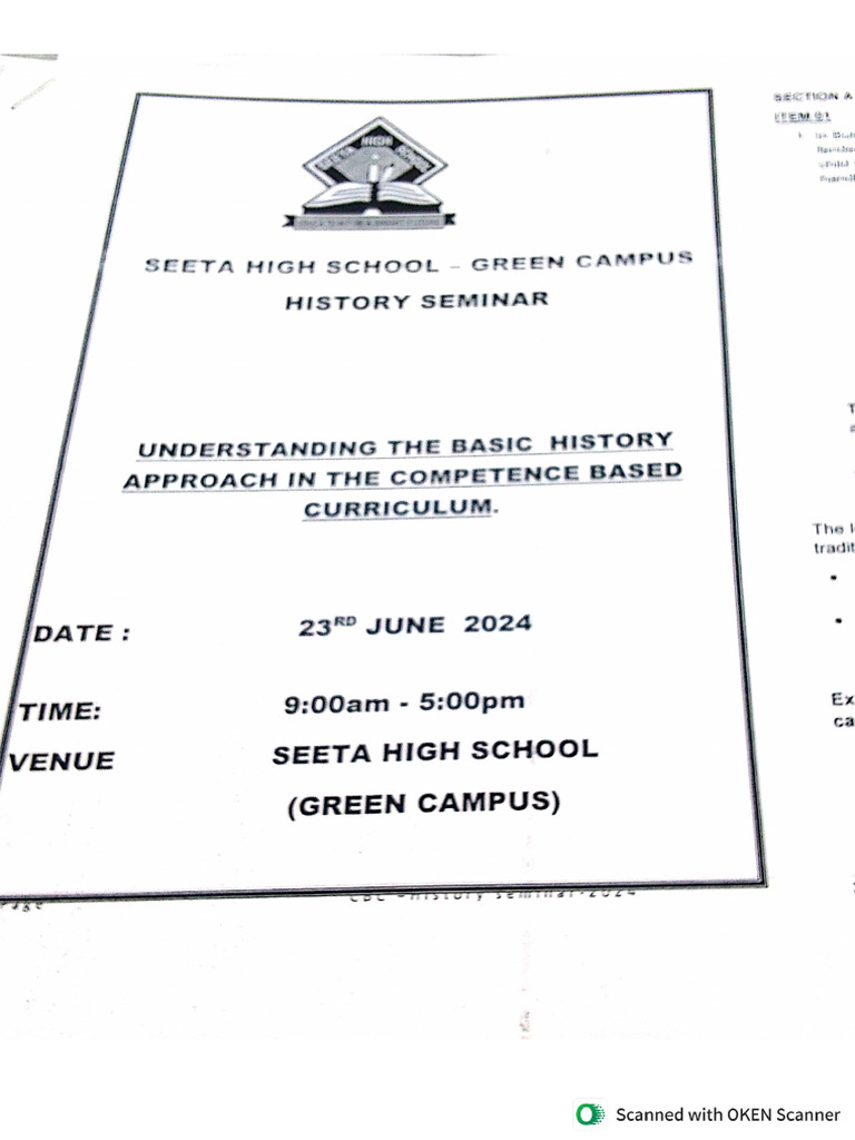 History Seminar Seeta High | PDF