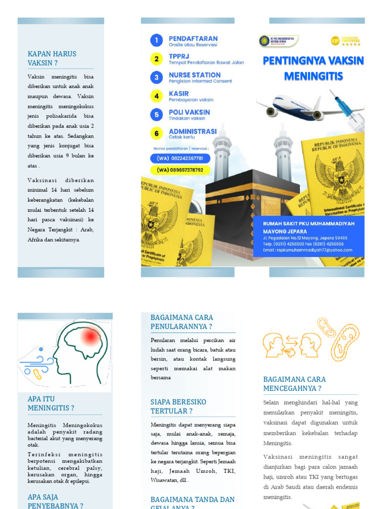 Leaflet Vaksin Meningitis | PDF
