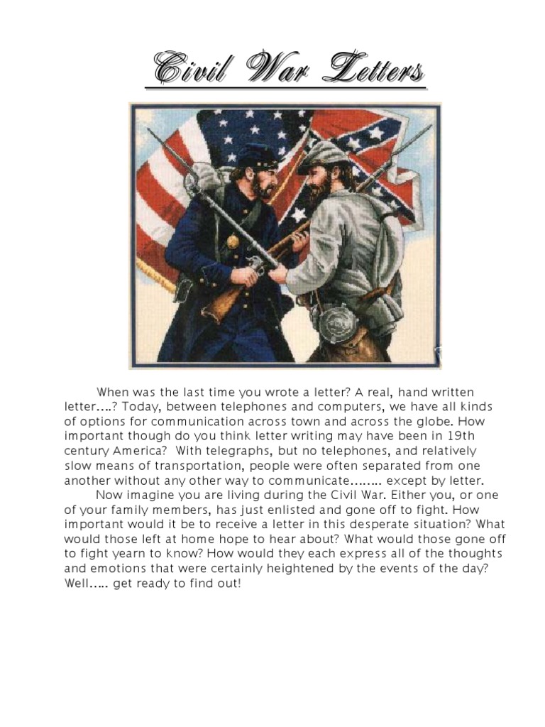 Civil War Letters | PDF | American Civil War | Abolitionism In The ...