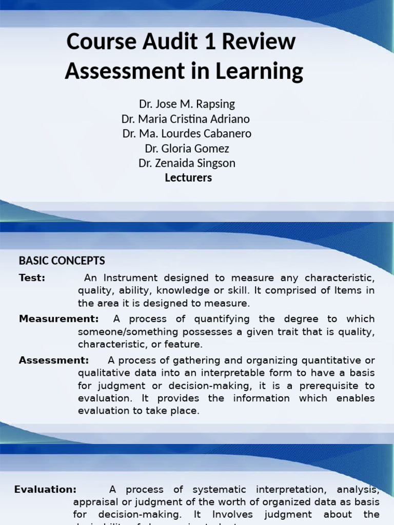 Cara Review Materials Assessment in Elarning 1 | PDF | Educational ...