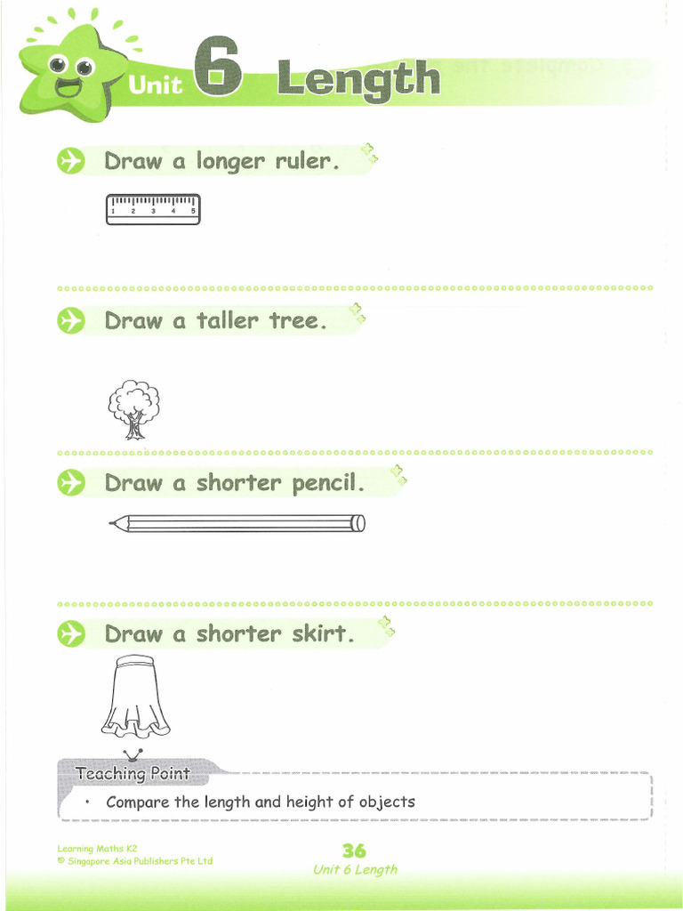 Learning Maths K2 Unit-6 Length | PDF