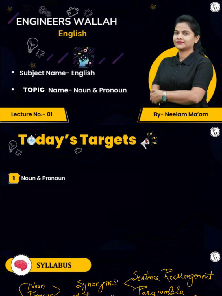 English 01 - Class Notes English | PDF