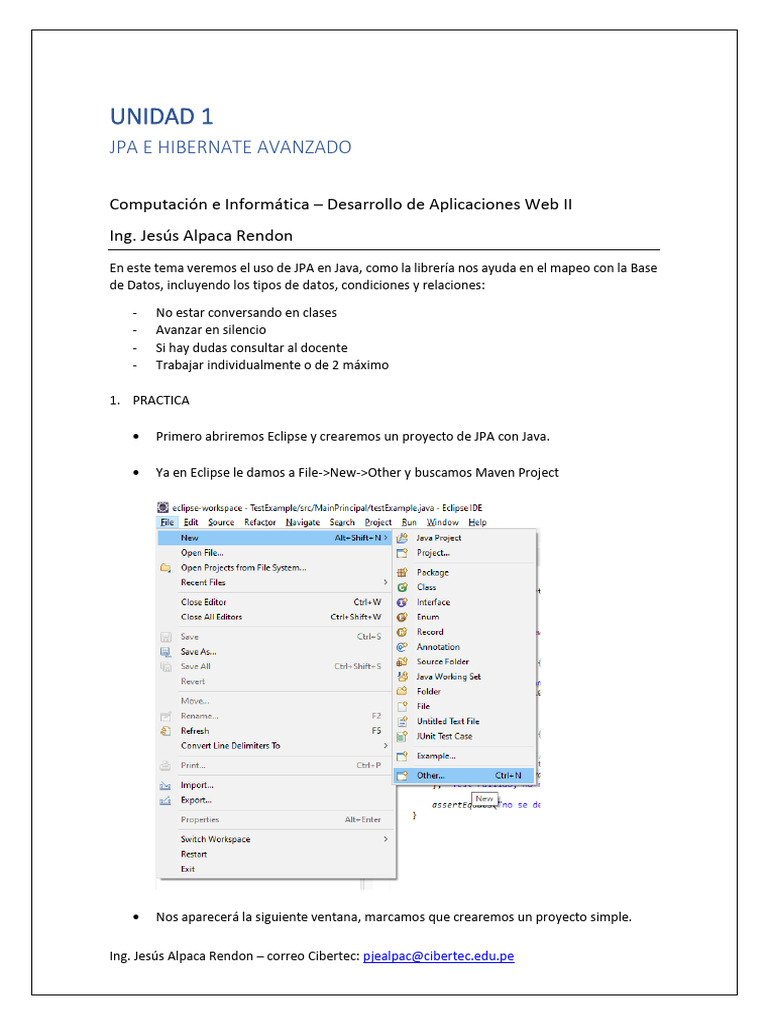 UNIDAD 1 - JPA Avanzado | PDF | Java (lenguaje de programación) | Gestión de datos