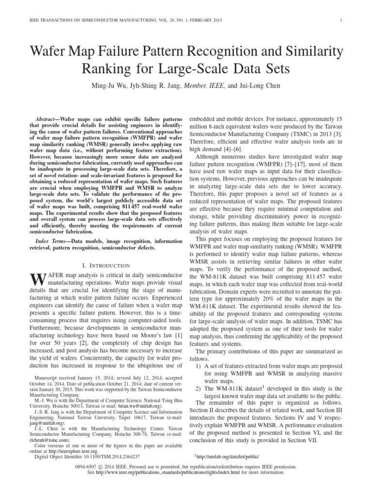 Wafer Map Analysis for Engineers | PDF | Support Vector Machine | Statistical Classification