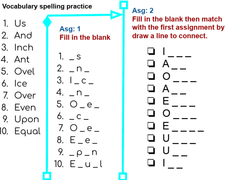 Vocabulary Spelling Practice | PDF