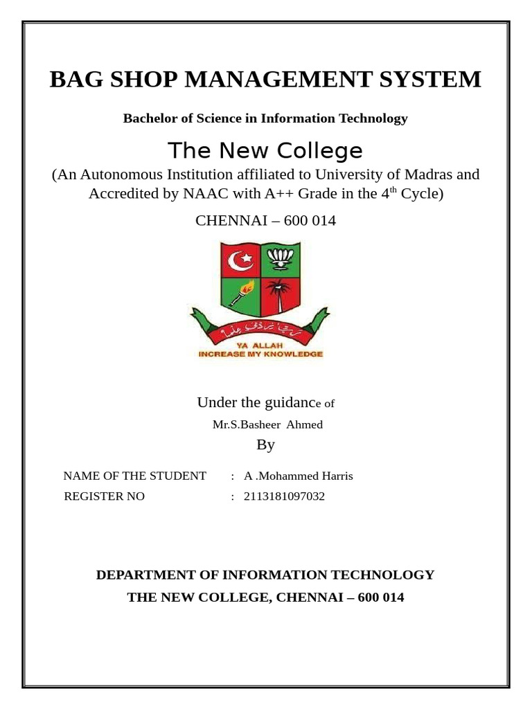 Mini Project Front Page | PDF | My Sql | Relational Database
