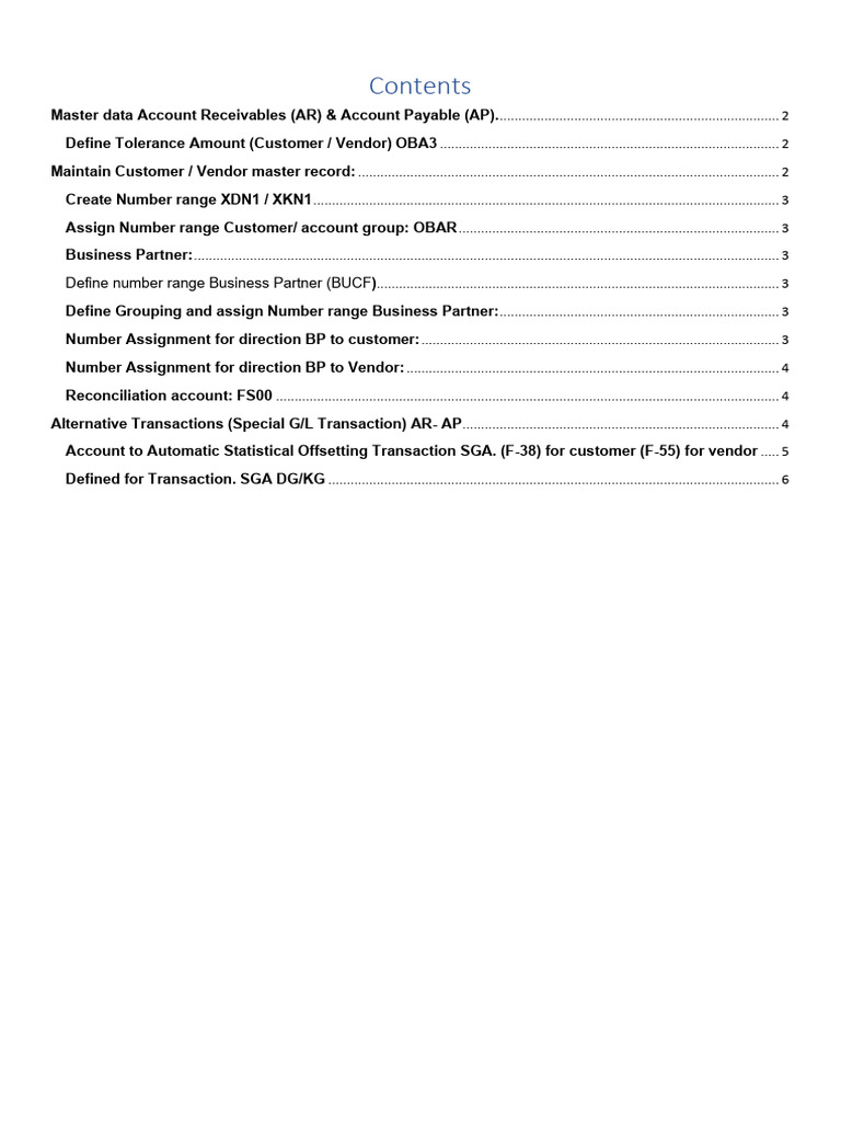 Master Data Configuration AP AR 1727800220 | PDF | Accounts Payable ...