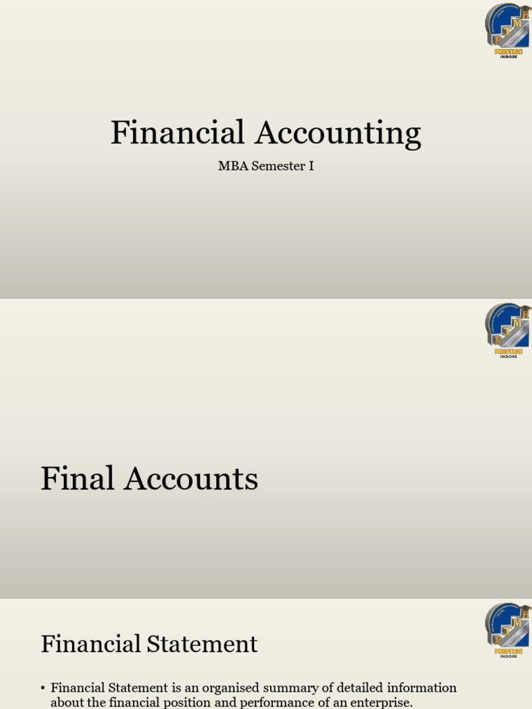 Unit 4 Financial Accounting CD | PDF